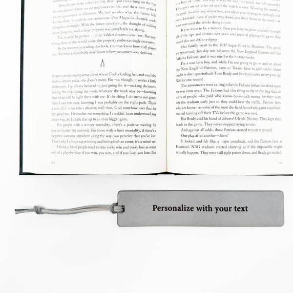 Personalized Leather Bookmark - Engraved - Custom Gift – Iron and Grain ...