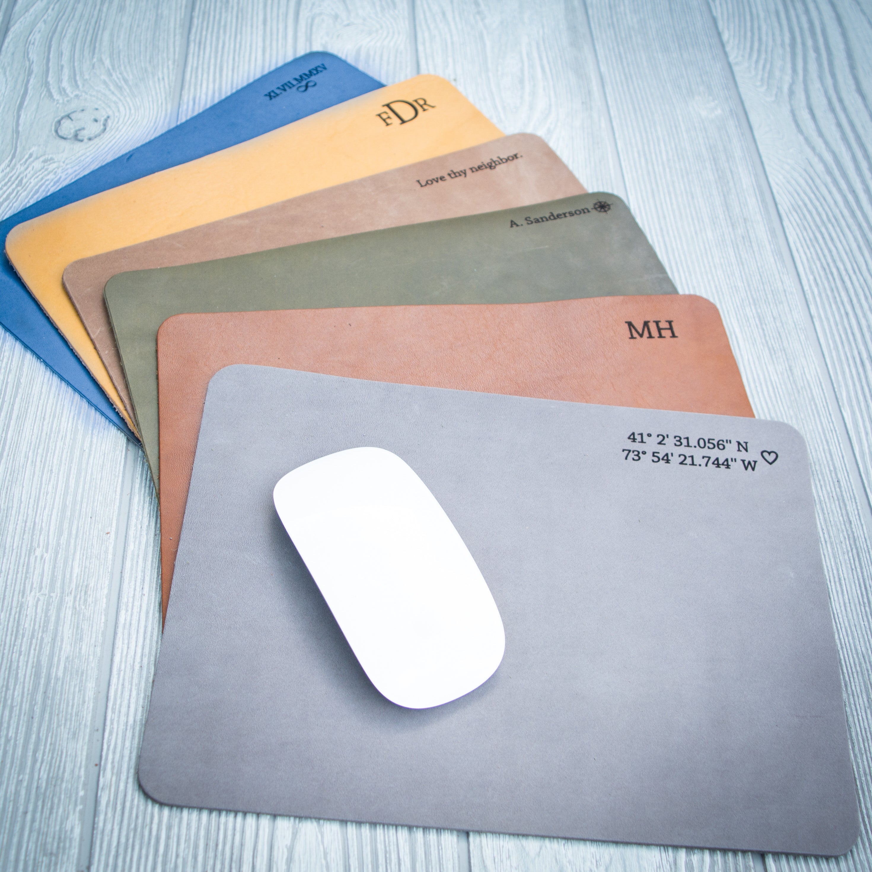 Personalized Leather Mousepad – Iron and Grain Leather Co.